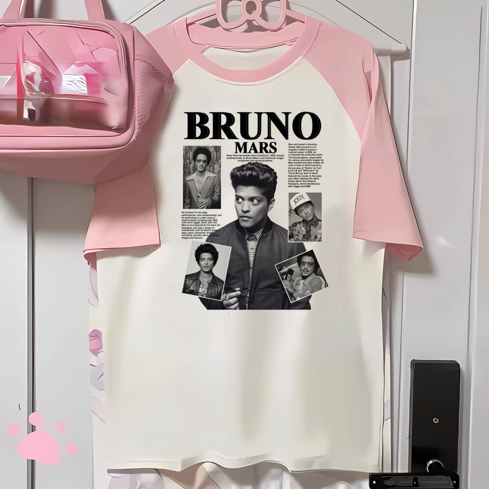 Bruno Mars tshirt women Graphic Retro Grunge korean clothes Vintage ...