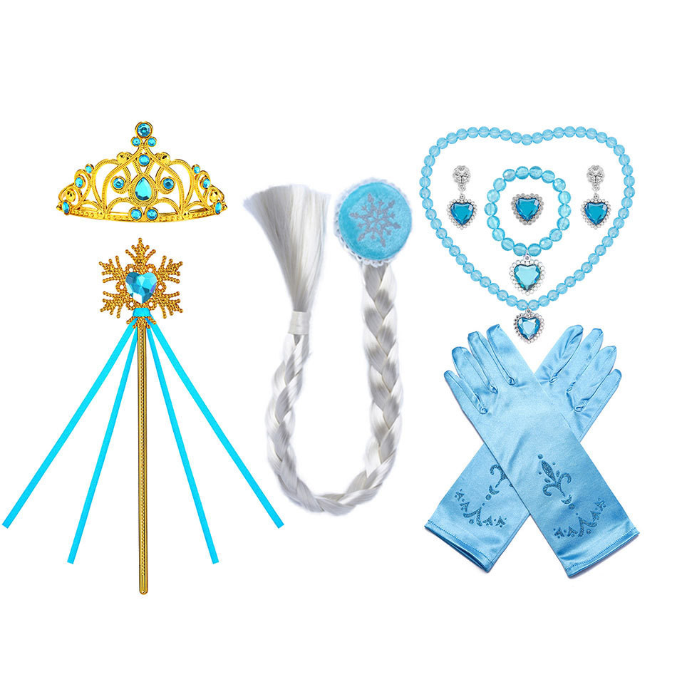 Elsa Princess Dress Up Kids Girl Accessories Performance Crown Magic ...