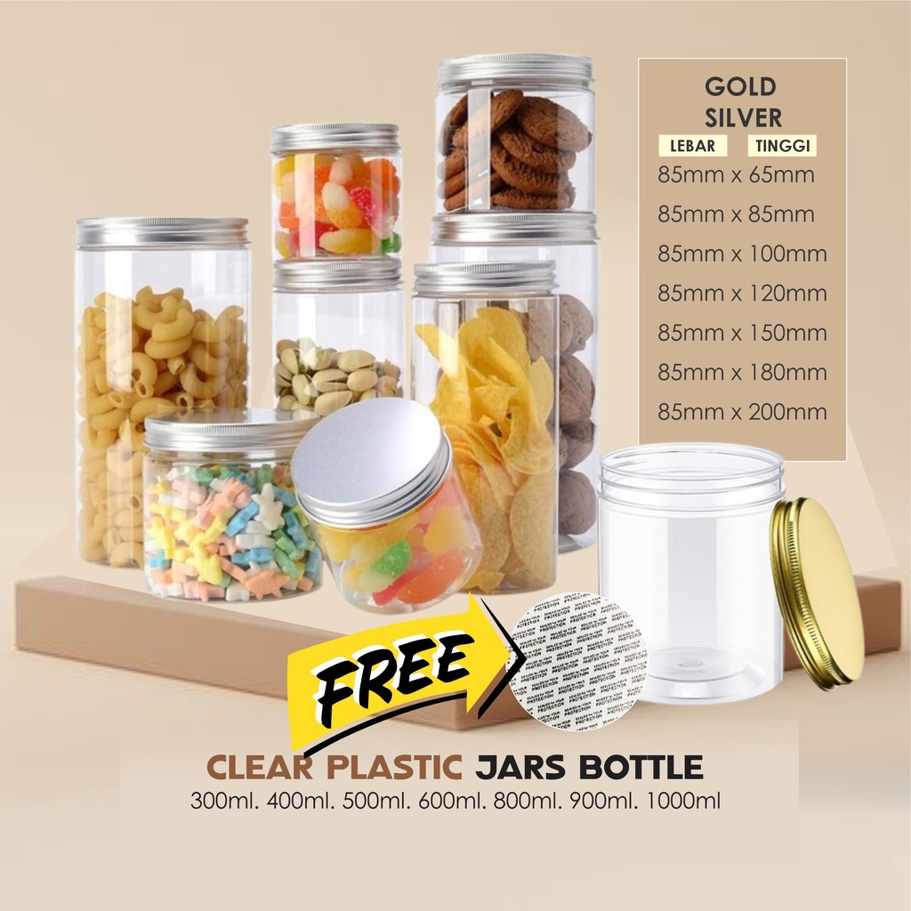 BSU Balang Kuih Biskut Raya Sambal Choco Jar Bekas Kueh Aluminium ...