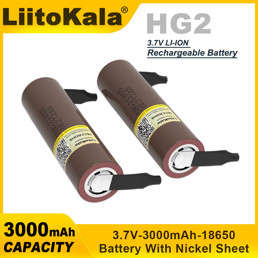 Liitokala New Hg2 18650 3000Mah Rechargeable Battery 3.7V/3.6V ...
