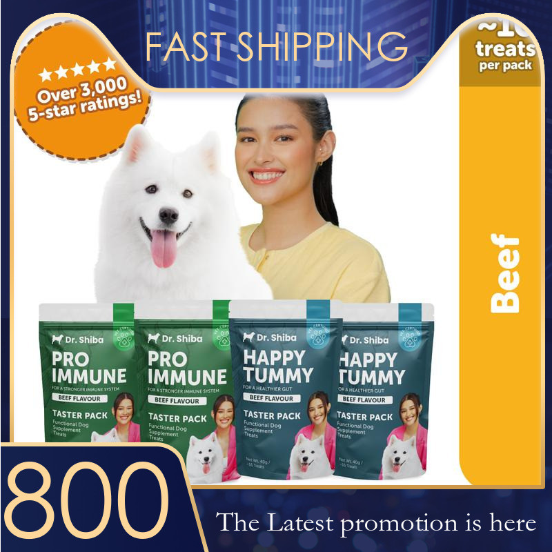 Dr. Shiba Pro Immune Happy Tummy Taster Pack X 2 - Beef 40G Healthy ...