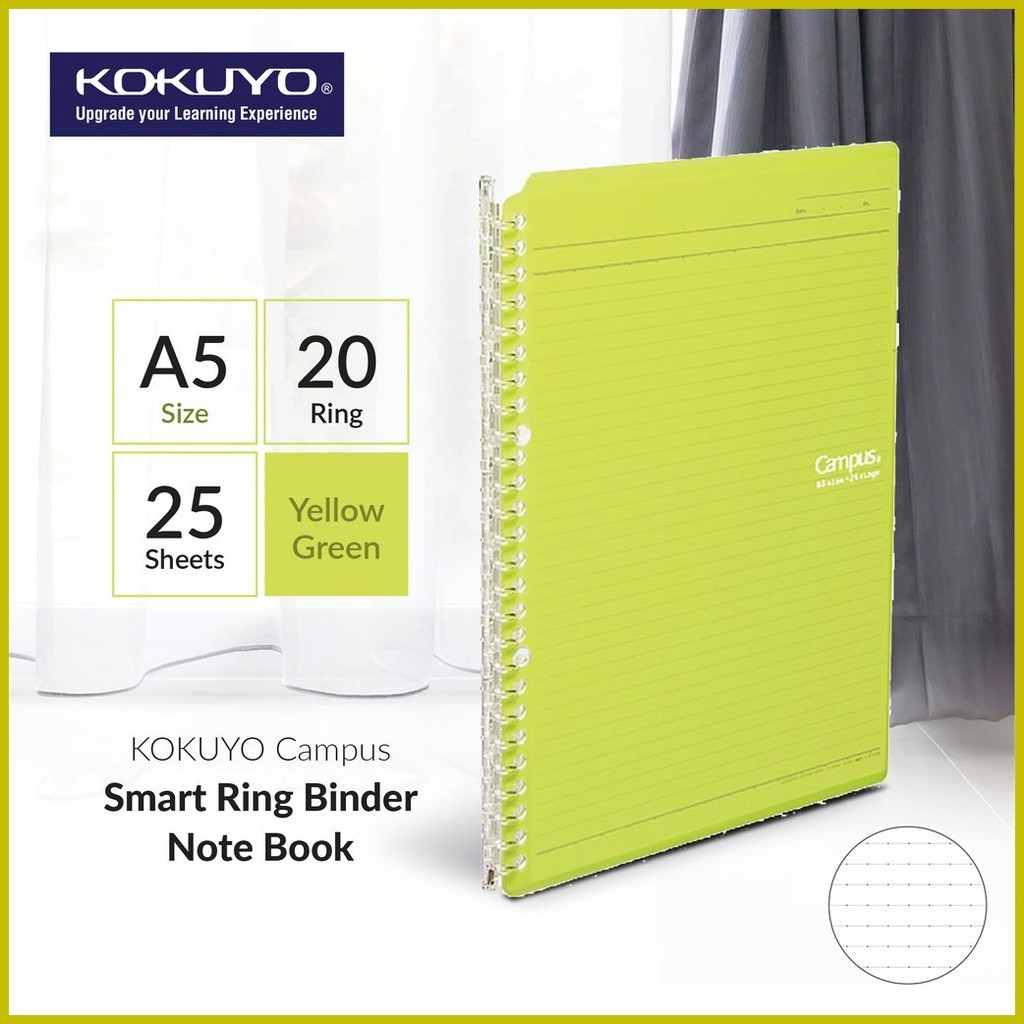 ♣ Kokuyo RU-SP130N Campus Smart Ring Binder Notebook A5 (Refillable) | Shopee Philippines