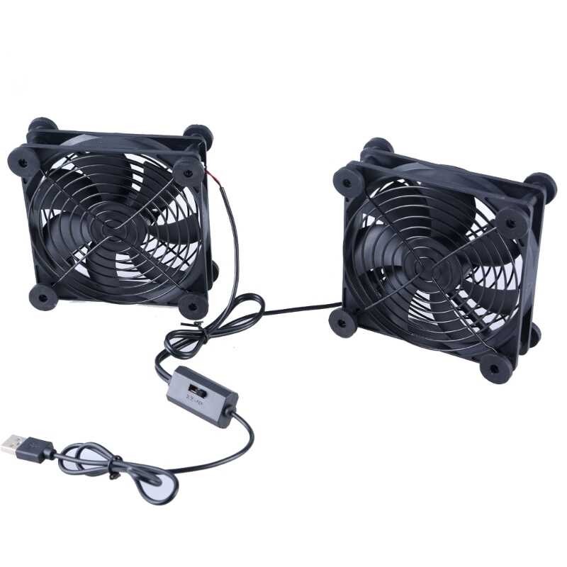 Computer Double 120Mm 5V USB Fans 2000Rpm 3 Adjustable Speed Coog Fan ...