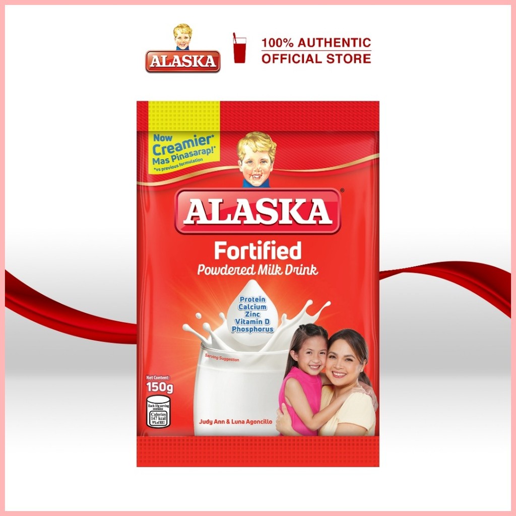Alaska Fortified Powdered Milk Drink 150g | Set of 6 | Shopee Philippines