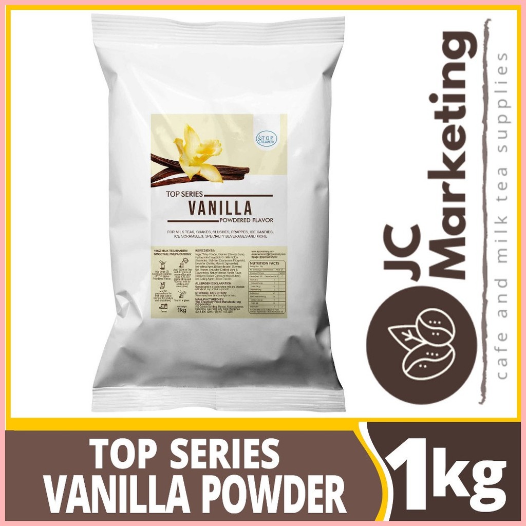Top Series Vanilla Powder 1kg | Top Creamery Vanilla for Milktea Shake ...