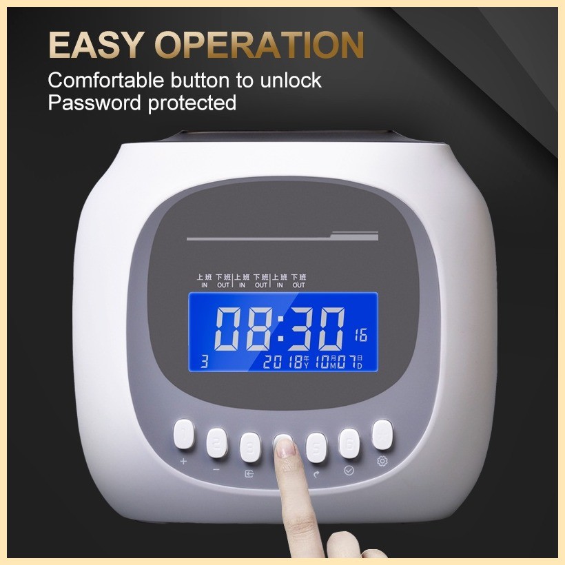 ☑ ﹊ ♧ Punch Card Attendance Machine bundy clock Time Recorder Local ...