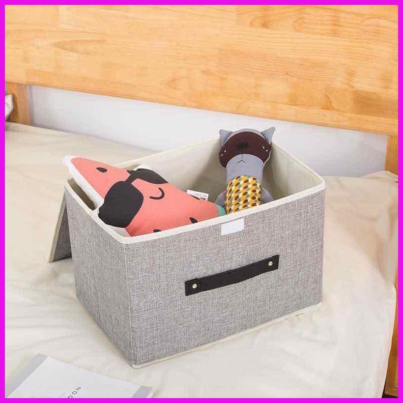 ☪ COD 2 in 1 Plain Color Foldable Storage Box Clothes Organizer Storage ...