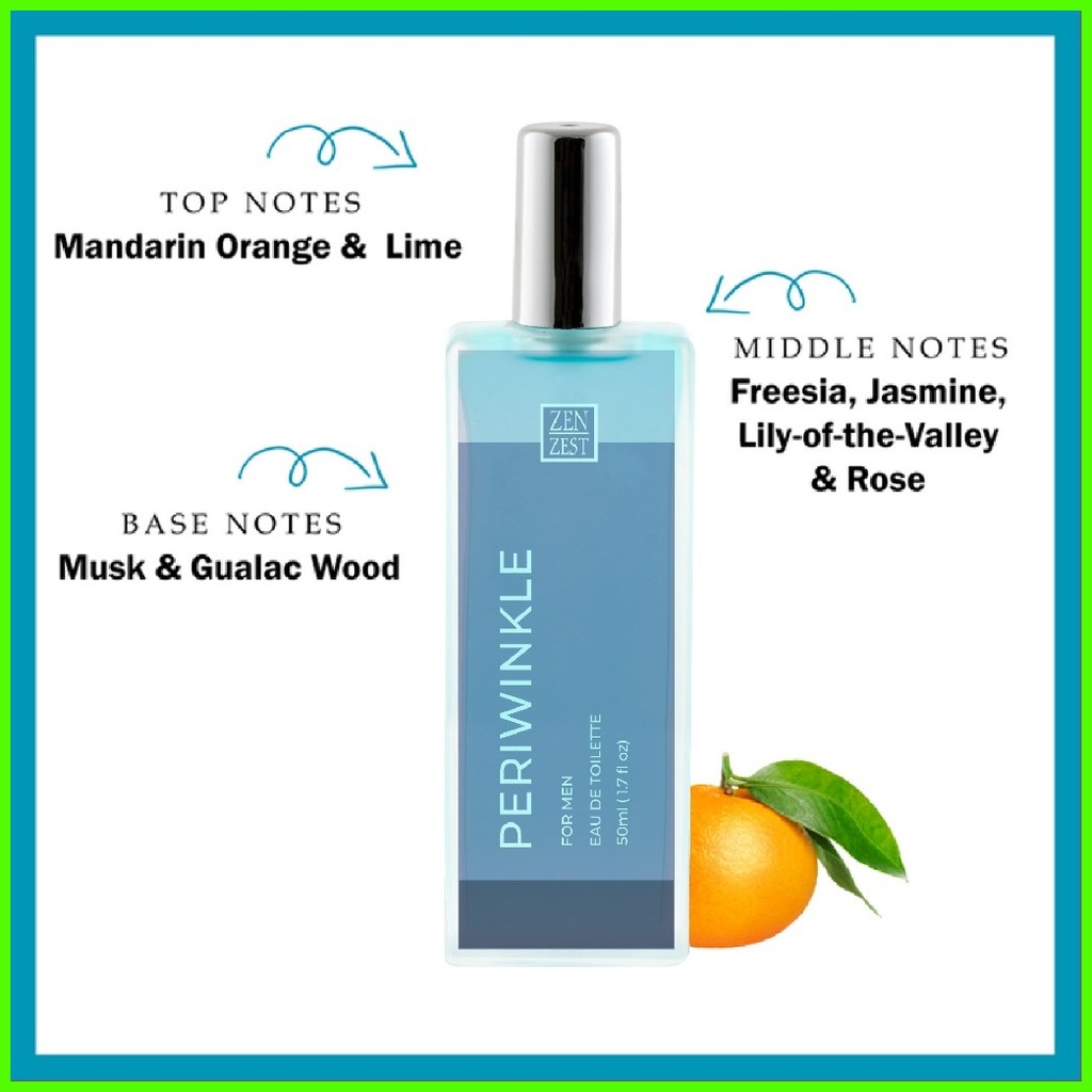 ∩ Zen Zest Oil Based Eau De Toilette Perfume For Men 50mL PERIWINKLE ...