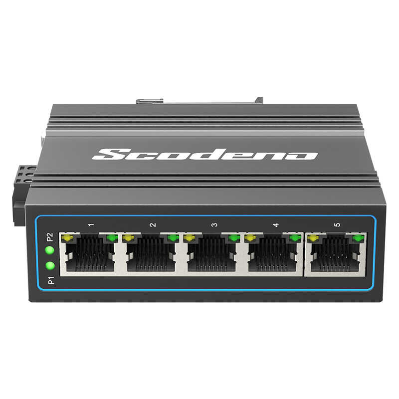 Ethernet Industrial Network Switch 5 port DIN-Rail Unmanaged Megabit ...