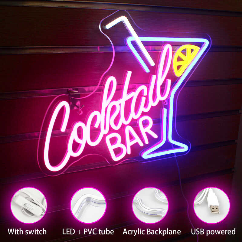 Sign Tail At Wall Lights Bee Ba USB Poweed LED Neon Light Fo Paty Pub ...