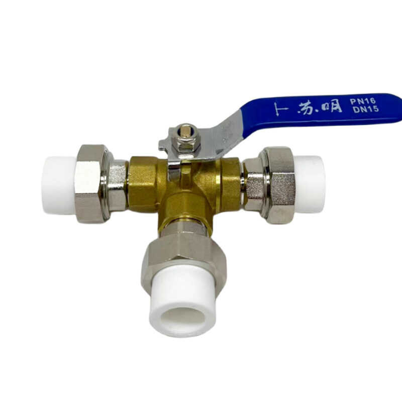 PPR Copper Three-Way Ball Valve Solar Conversion Valve Hot Melt Ppr20 ...