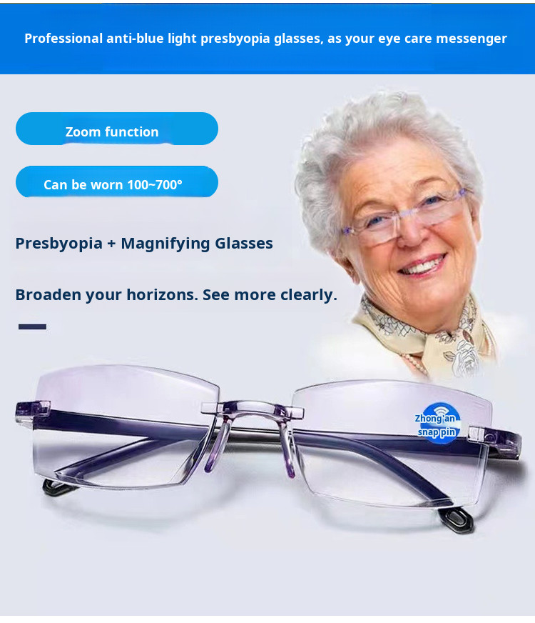 Intelligent Auto smart Zoom Black Technology Presbyopia Glasses ...