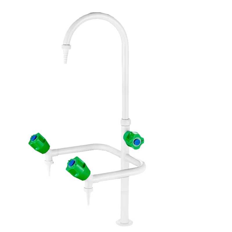 New Equipment High Triple Outlet Water Tap Swing Angled Neck Laboratory ...