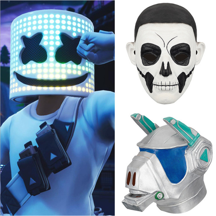 Halloween Latex Mask Headgear Fortnite Dinosaur Marshmallow Tomato Sky ...