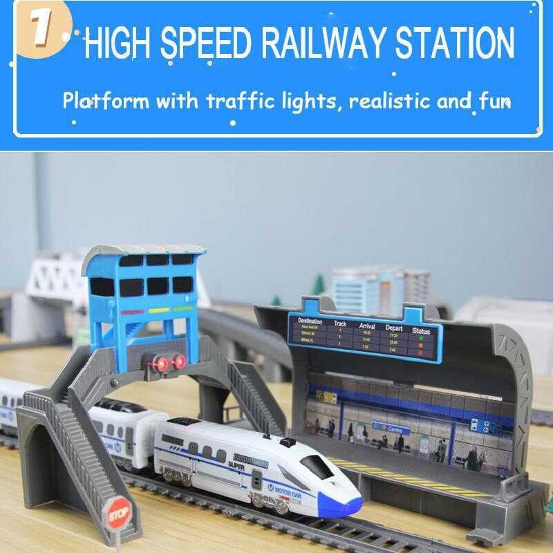 Harmony Electric Track DIY Assemble Train High Speed Rail Set Railway ...