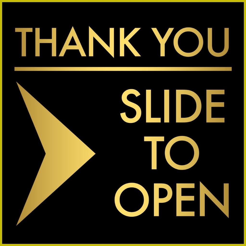 ☸ DOOR SIGNAGE Slide to open Right Left, Please use the other door ...