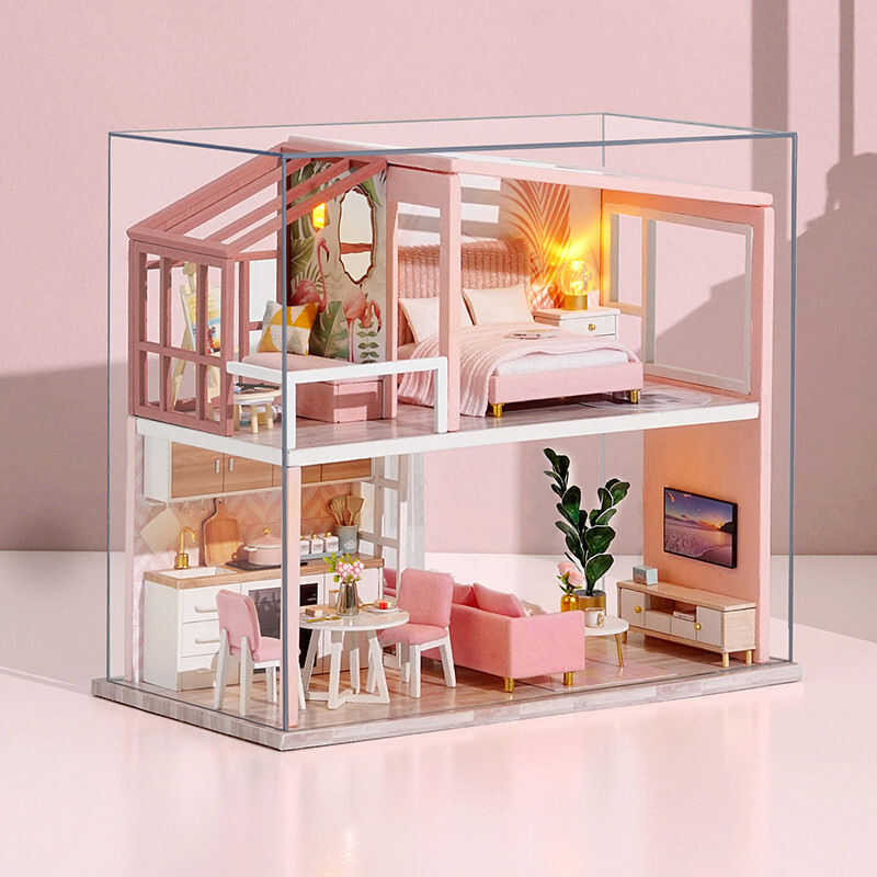 DIY [COD] Doll House Dream Angel Wooden Miniature Dollhouse Furniture ...