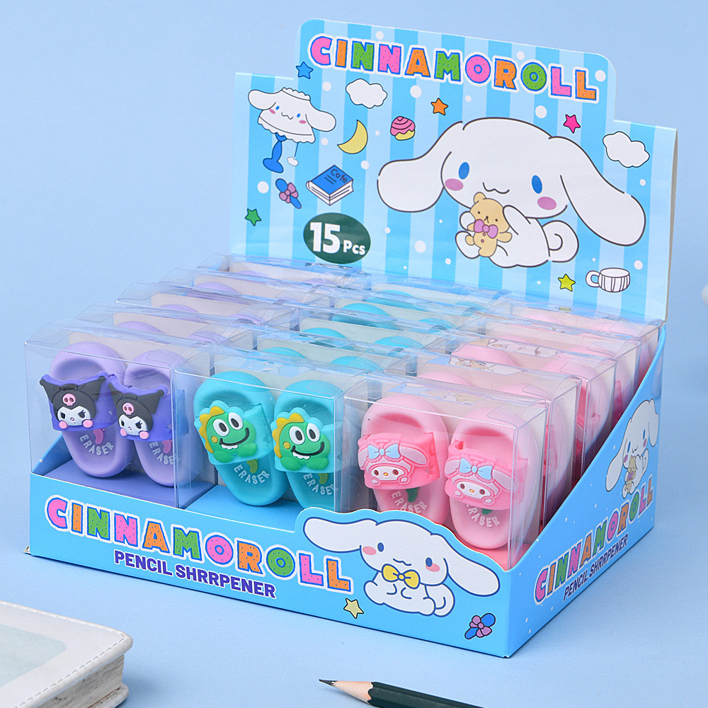 Creative Cute Slippers Student Eraser Mini Dinosaur Sanrio Eraser ...