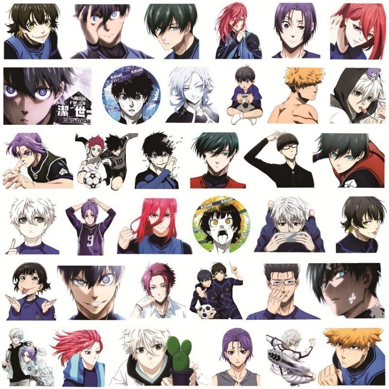 80pcs Anime BLUE LOCK Isagi Yoichi Stickers Black and White Graffiti ...