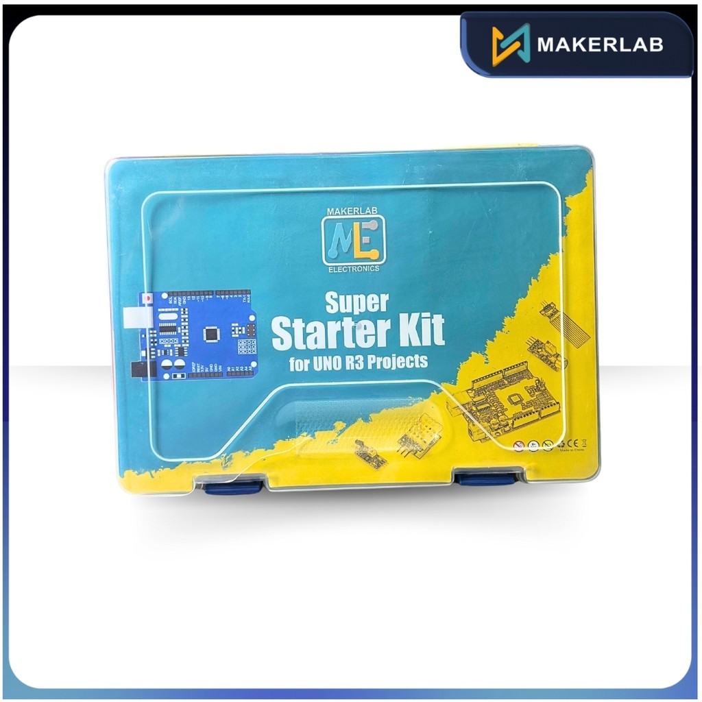 ⊞ ♻ ♞Makerlab Super Starter Kit for Uno R3 with PDF Projects and Code Compatible with Arduino ...
