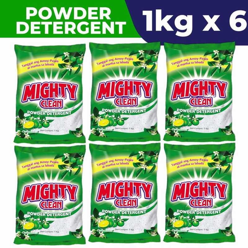 Mighty Clean Detergent Powder Calamansi - (Green) SET 6 Kilos (1 Kilo X ...