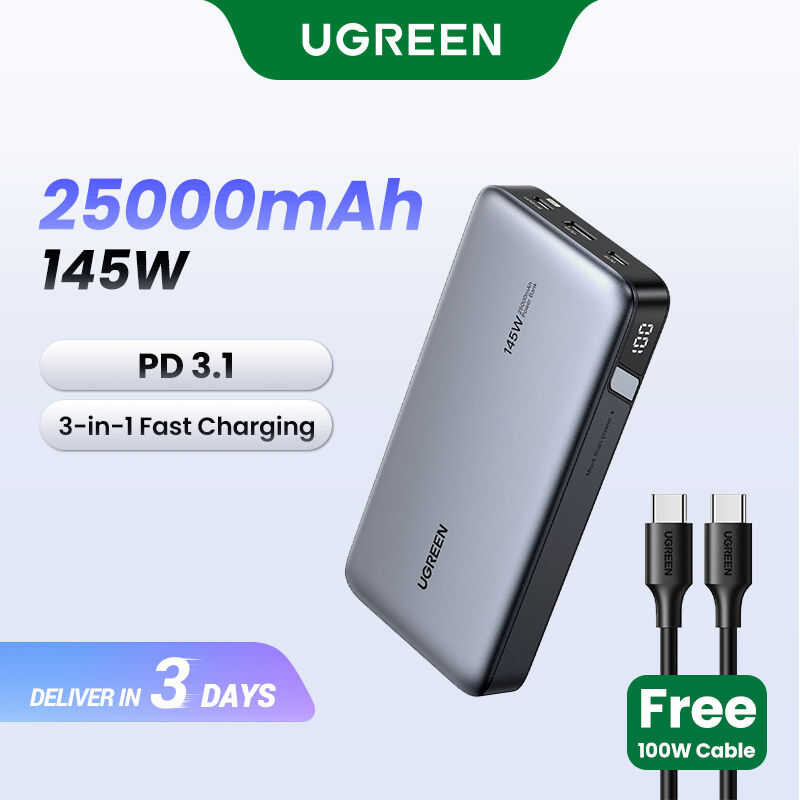 UGREEN 20000Mah 25000Mah Laptop Powerbank PD 145W Fast Charging Magnetic Powerbank 10000Ma ...