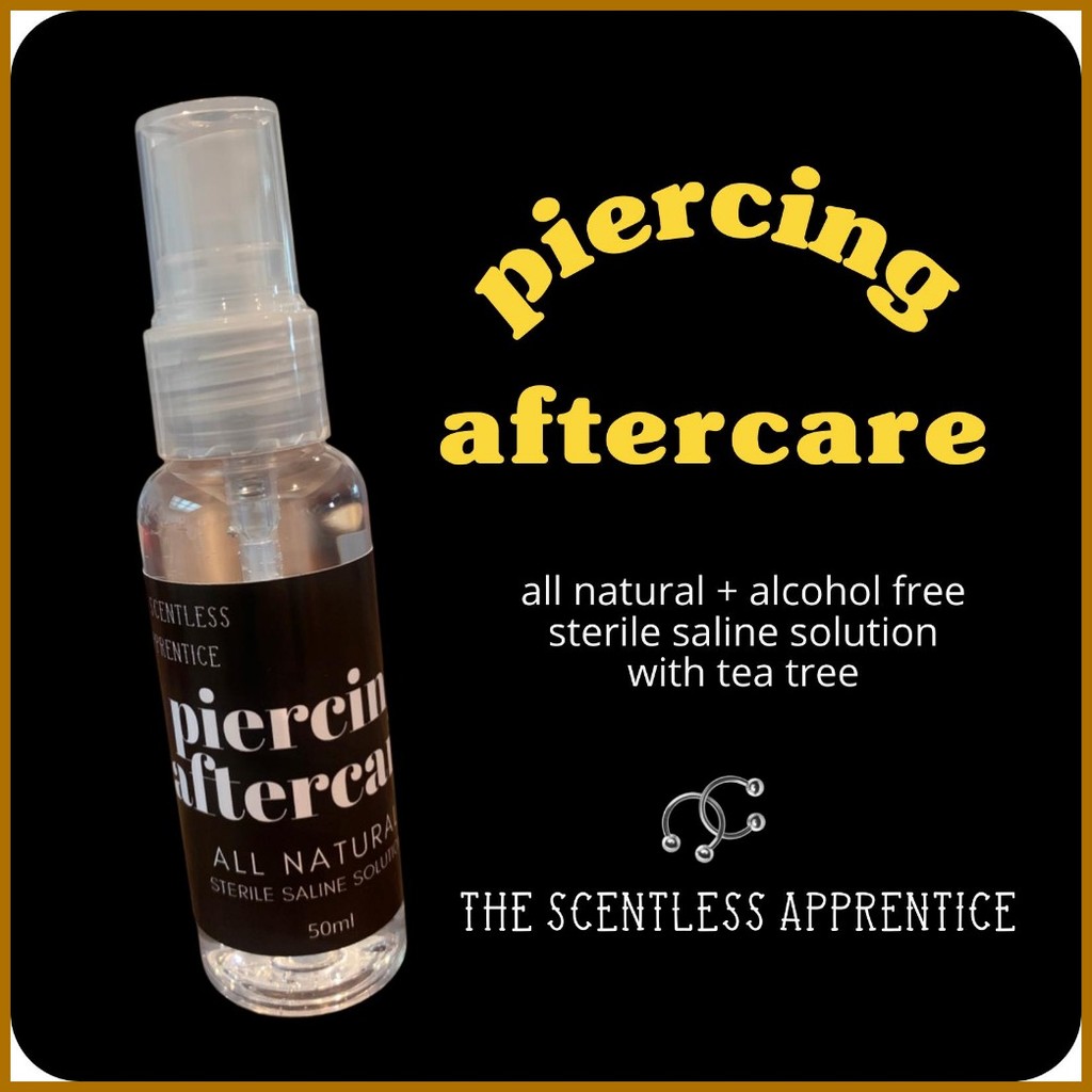 The Scentless Apprentice Piercing aftercare saline solution Alcohol ...