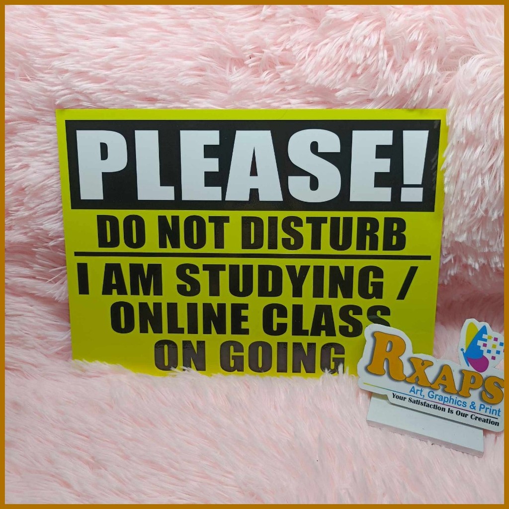 DO NOT DISTURB I AM STUDYING / ONLINE CLASS ONGOING SIGNAGE | Shopee ...