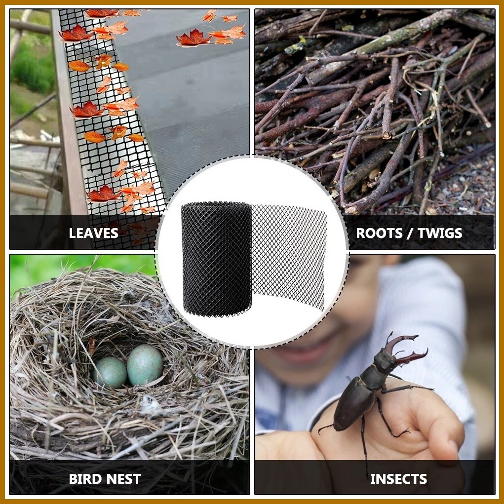 Plastic Gutter Guard Mesh, Leaf Protection Mesh Gutter Guards Roll Leaf ...