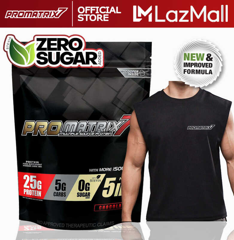 5Lbs Promatrix 7 Chocolate 25G Whey Protein With Dri-Fit Black Freesize ...