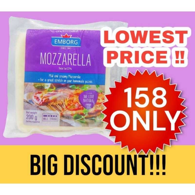 EMBORG MOZZARELLA CHEESE BLOCK 200G | ZOTT MOZZARELLA SLICE 200G ...
