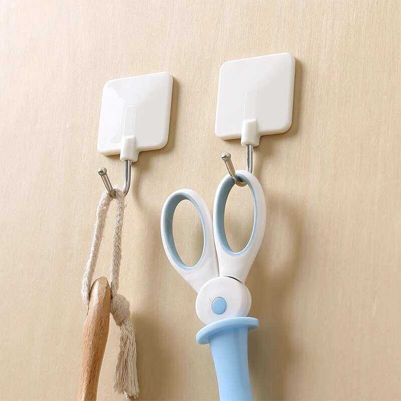 Japanese style adhesive hook, white hook, wall mounted clothes hook ...