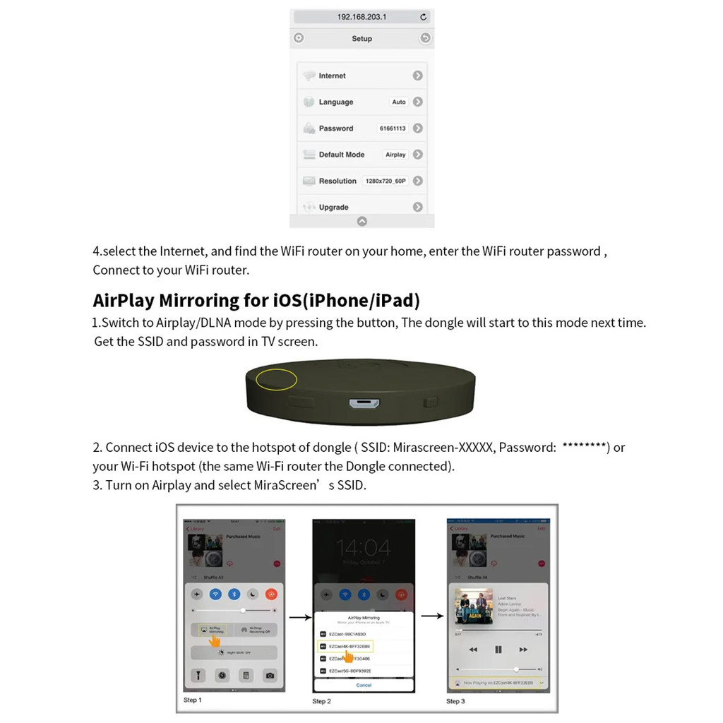 HdoorLink 1080P MiraScreen G2 Wireless Display Adapter Wireless ...