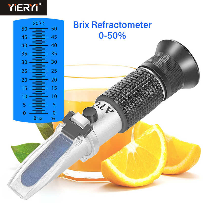 0-50% Handheld Brix Refractometer Sugar Content Concentration Meter ...