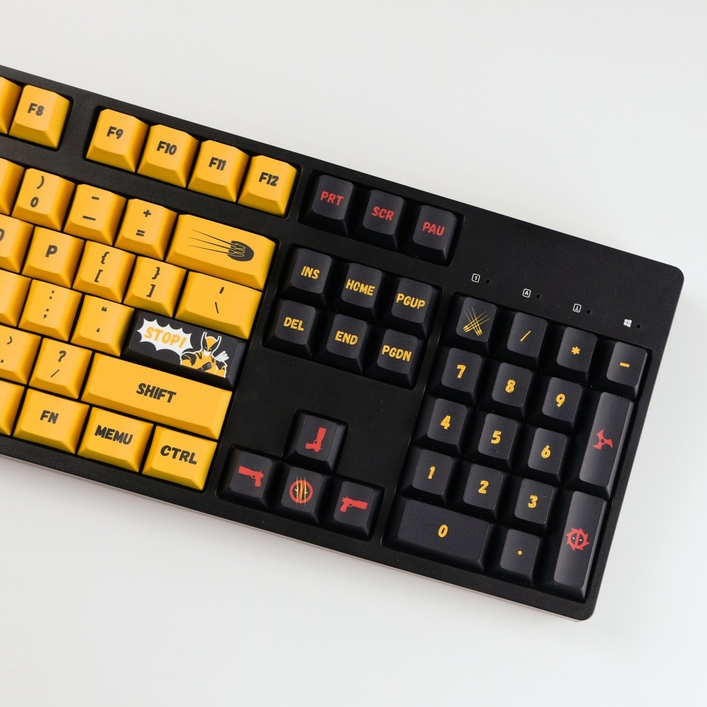 Deadpool & Wolverine Keycap Cherry Profile 140 Keys PBT Five-sided Dye ...