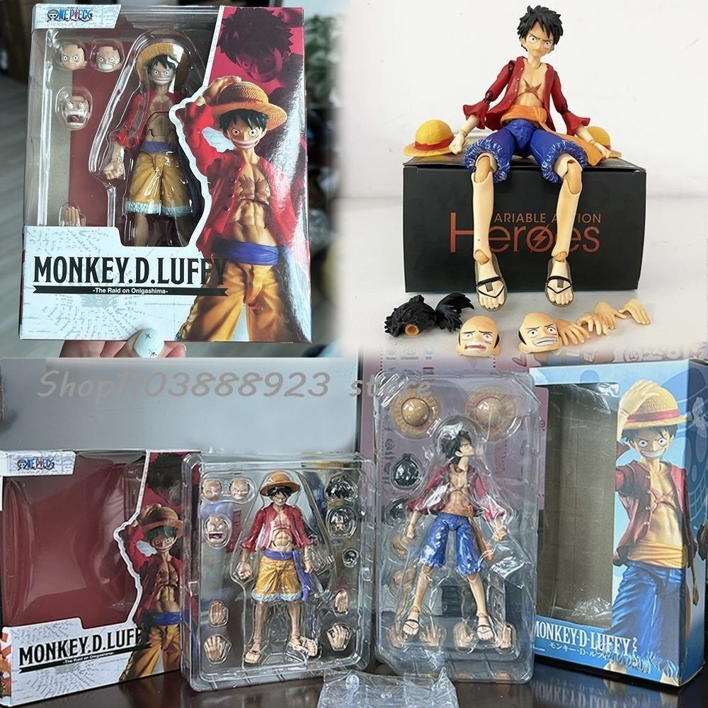 One Piece Monkey D Luffy Anime Roronoa Zoro Ace Figure Movable Joints ...