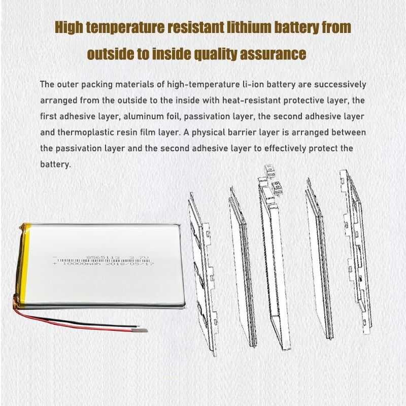 shopee seller LY 3.7V 10000Mah 8565113 Lithium Li-Polymer Rechargeable ...