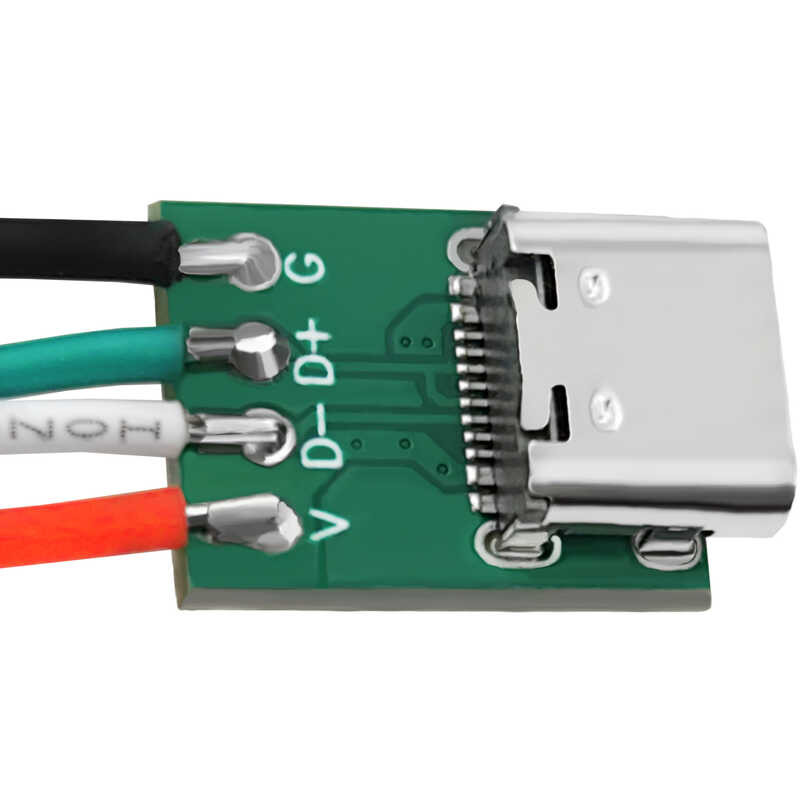 USB TYPE-C 16P female head to 2.54MM spacing data charging adapter ...