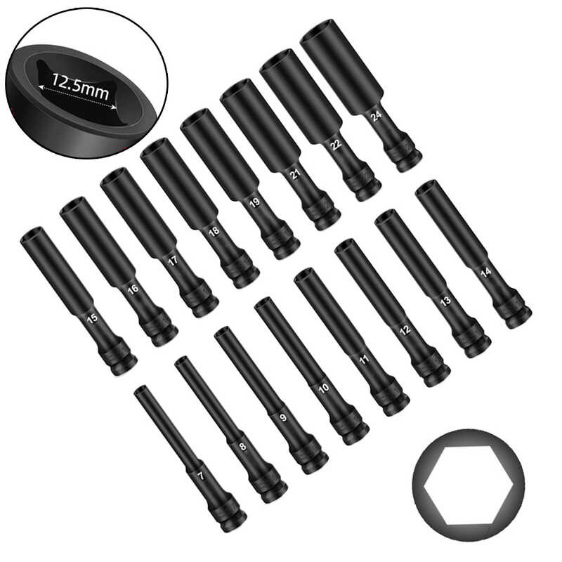 Drive 1/2 Impact 8-24Mm Spanner Converter Hexagon Hex Head Wrench ...