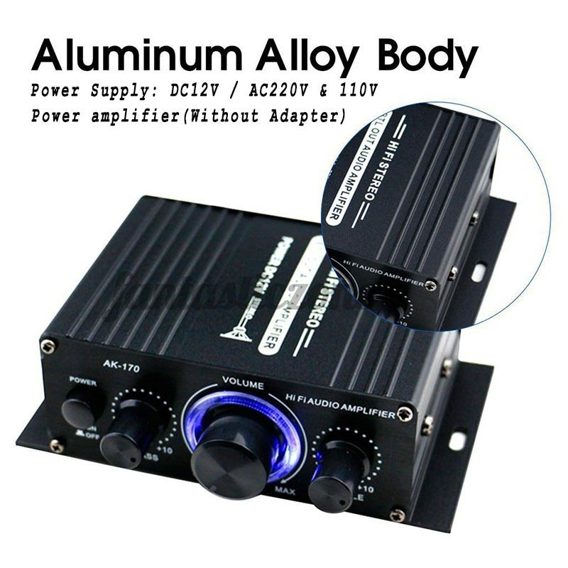 400w Mini Audio Amplifier Home Amplifier free Auto Stereo Audio Car ...