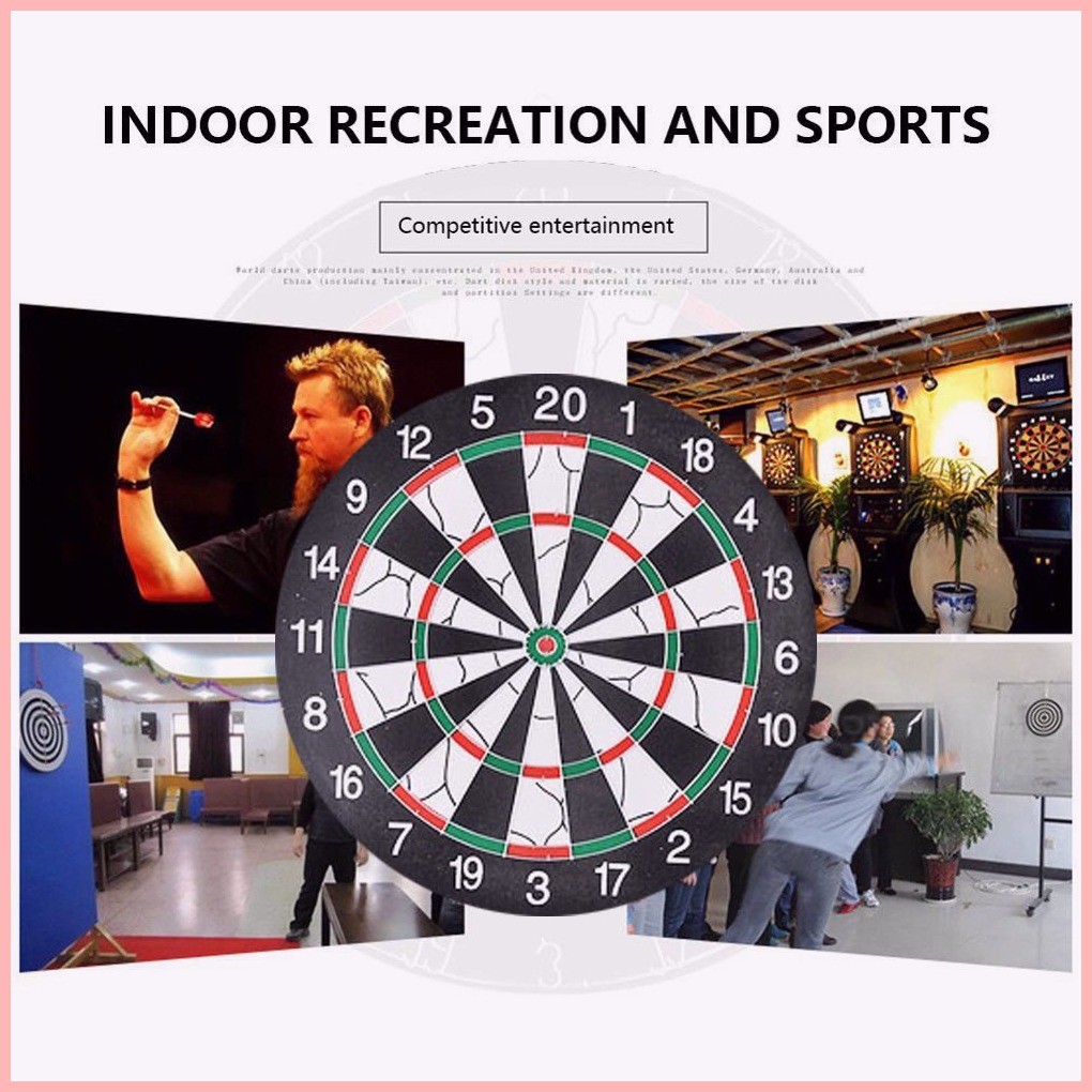 Dart Board Set Original Double-faced Flocking 12/18 Inch Professional ...