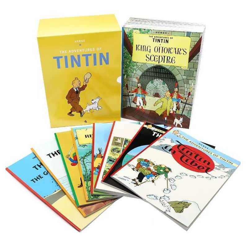 The Adventures Tintin series gift box contains 23 volumes of the ...