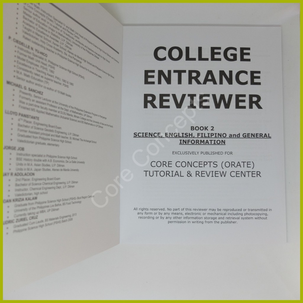 College Entrance Exam Reviewers for UPCAT, ACET, DLSUCET, USTET, and ...