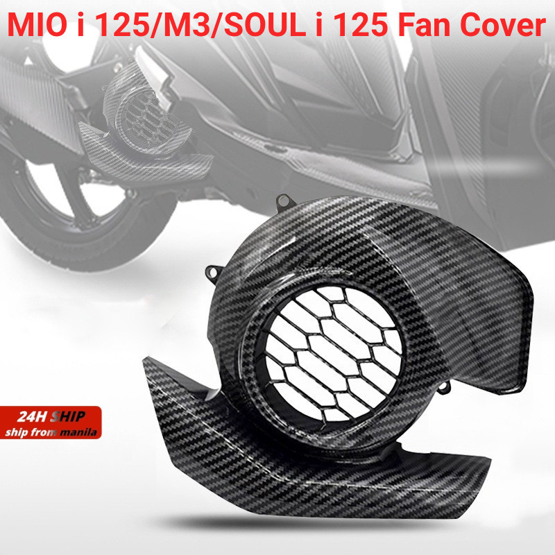 Motorcycle Yamaha MIO i 125 / M3 / SOUL i 125 Fan Cover Black/Carbon ...