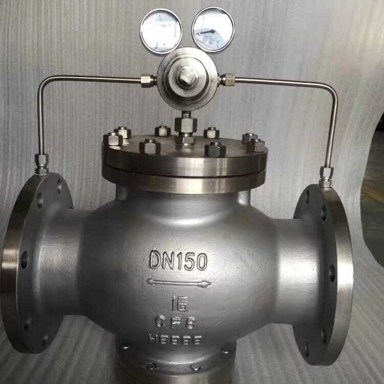 YK43F-25P pipeline DN50 stainless steel ammonia gas pressure reducing and stabilizing valv ...
