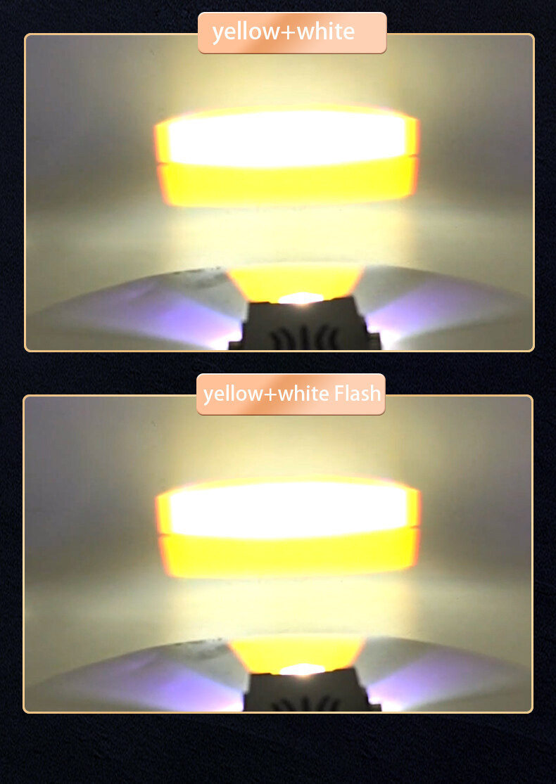 Car Center Grille Light Car LED Center Light Two Color Spotlight ...