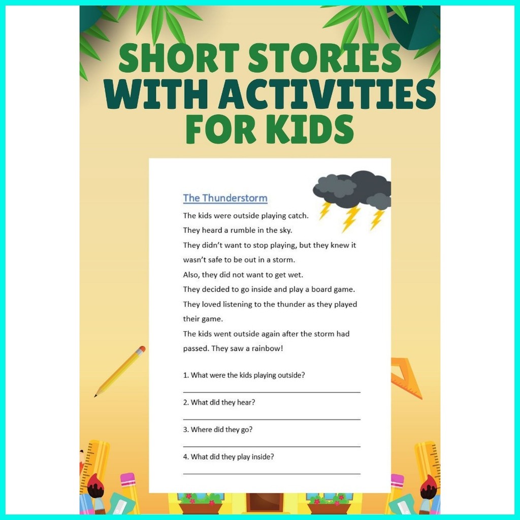 ۩ ☂ Short Stories with Activities for Kids (20 STORIES) | Shopee ...