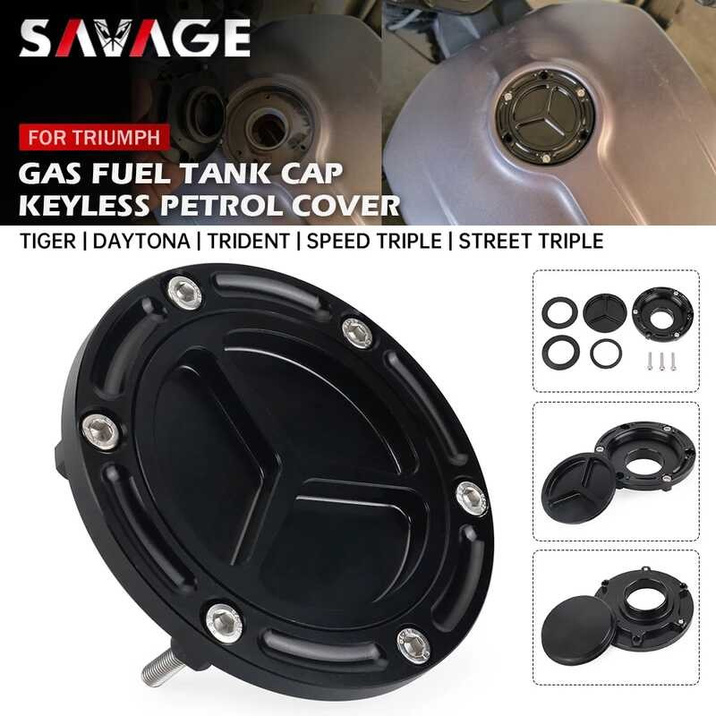 Gas Fuel Tank Cap Para sa Tiger 800/900/1200 Daytona 955i Speed Street Triple 765 Trident 660 ...