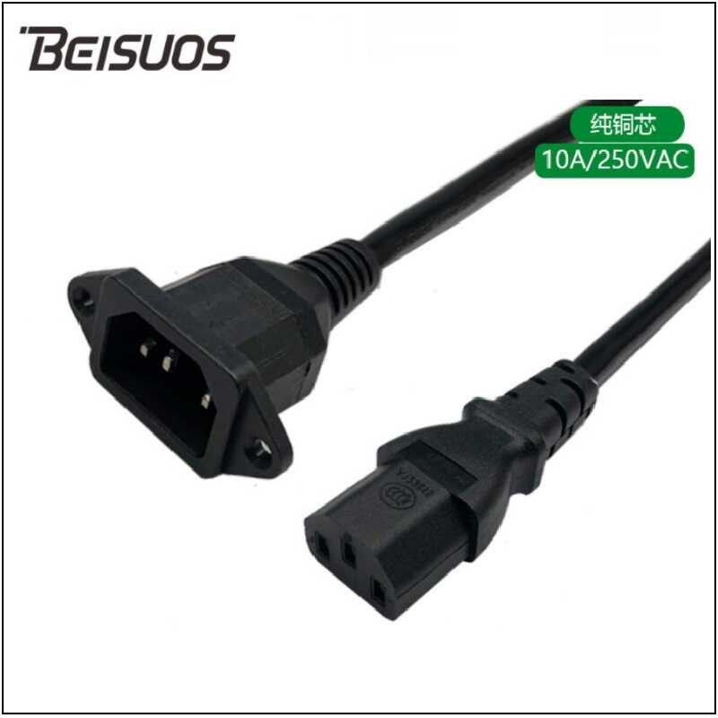 Product suffix conversion power extension cable C14 with ear fixed hole ...