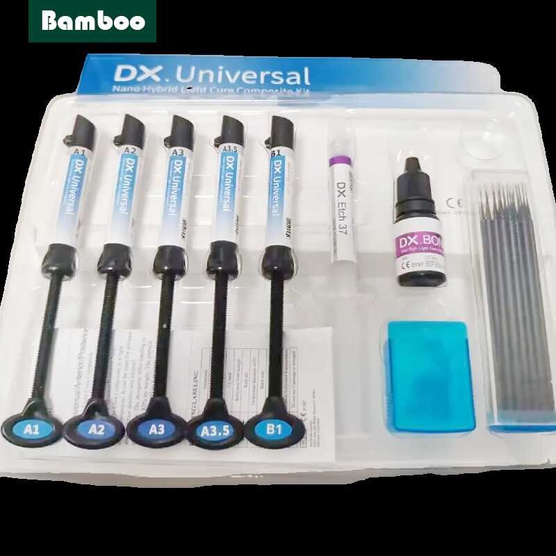 Dental Dentex Nano Hybrid Composite Resin Bonding Kit Light-Cure Adhesive Agent Acid Etching Gel ...